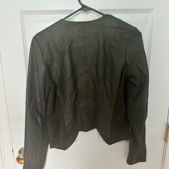 Dynamite | Jackets & Coats | Dynamite Dark Olive Leather Jacket | Poshmark